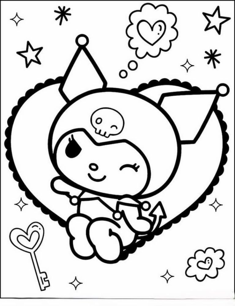 99+ Tranh Tô Màu Kuromi Cá Tính & Dễ Thương Cho Fan Anime